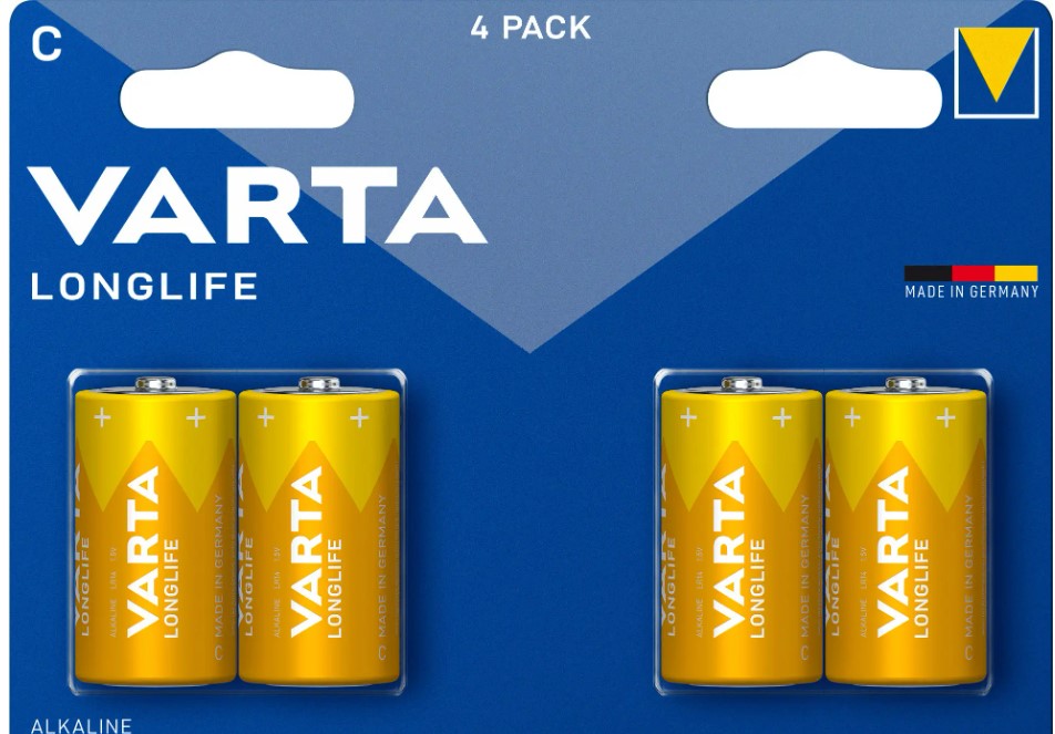Varta Longlife C paristo 4kpl - Hammer verkkokauppa
