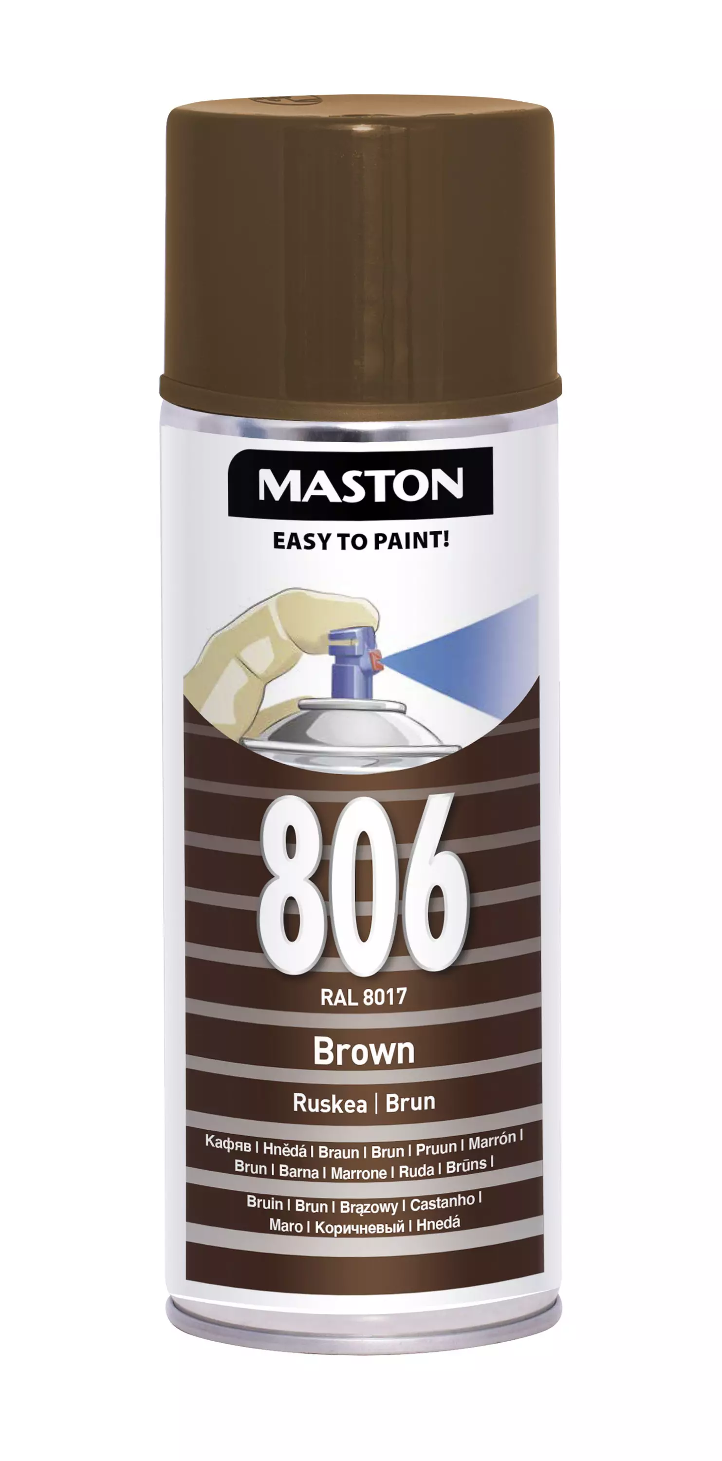 Maston spraymaali 100 - Ruskea 806 RAL8017 400ml - Hammer verkkokauppa