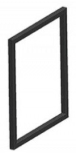 Metallinen hyllynrunko 376x350mm musta 1kpl - Hammer verkkokauppa