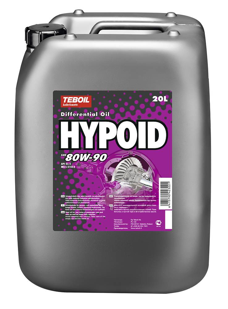 Teboil Hypoid 80w-90 vaihteisto- ja peräöljy 20L - Hammer verkkokauppa