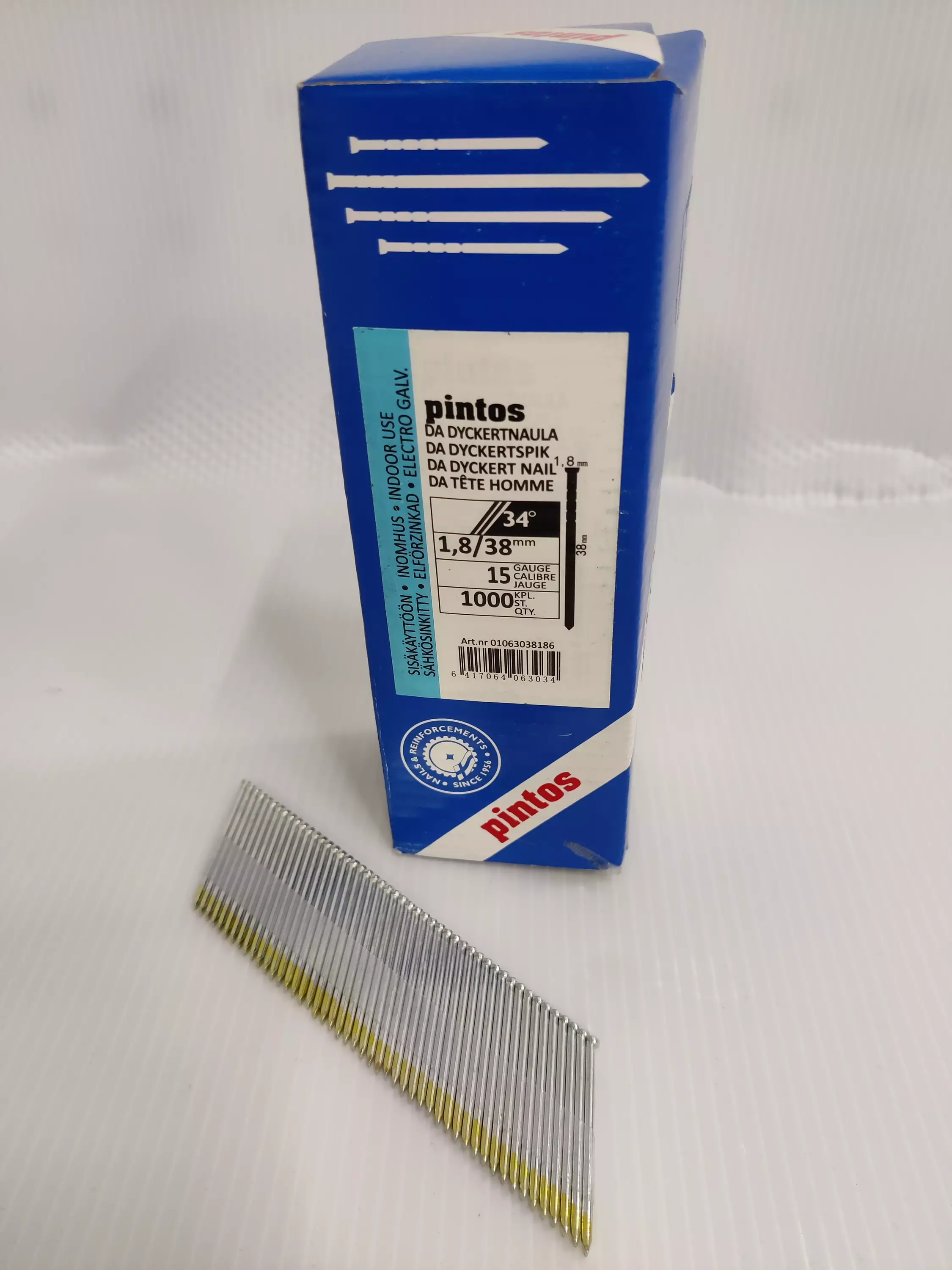 Pintos Dyckertnaula 34° SS 1,8mm/38mm 1000kpl - Hammer verkkokauppa