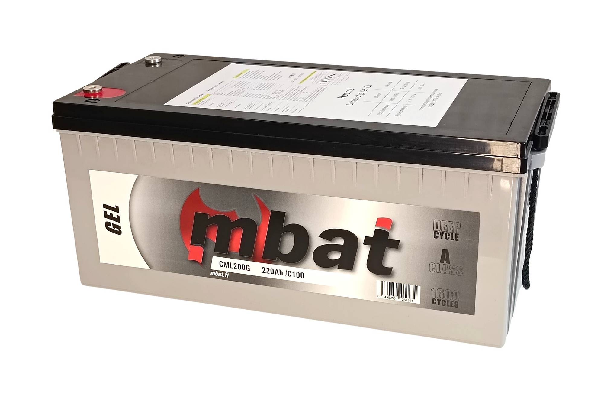 Vapaa-ajan akku 220Ah gel CML - Hammer verkkokauppa