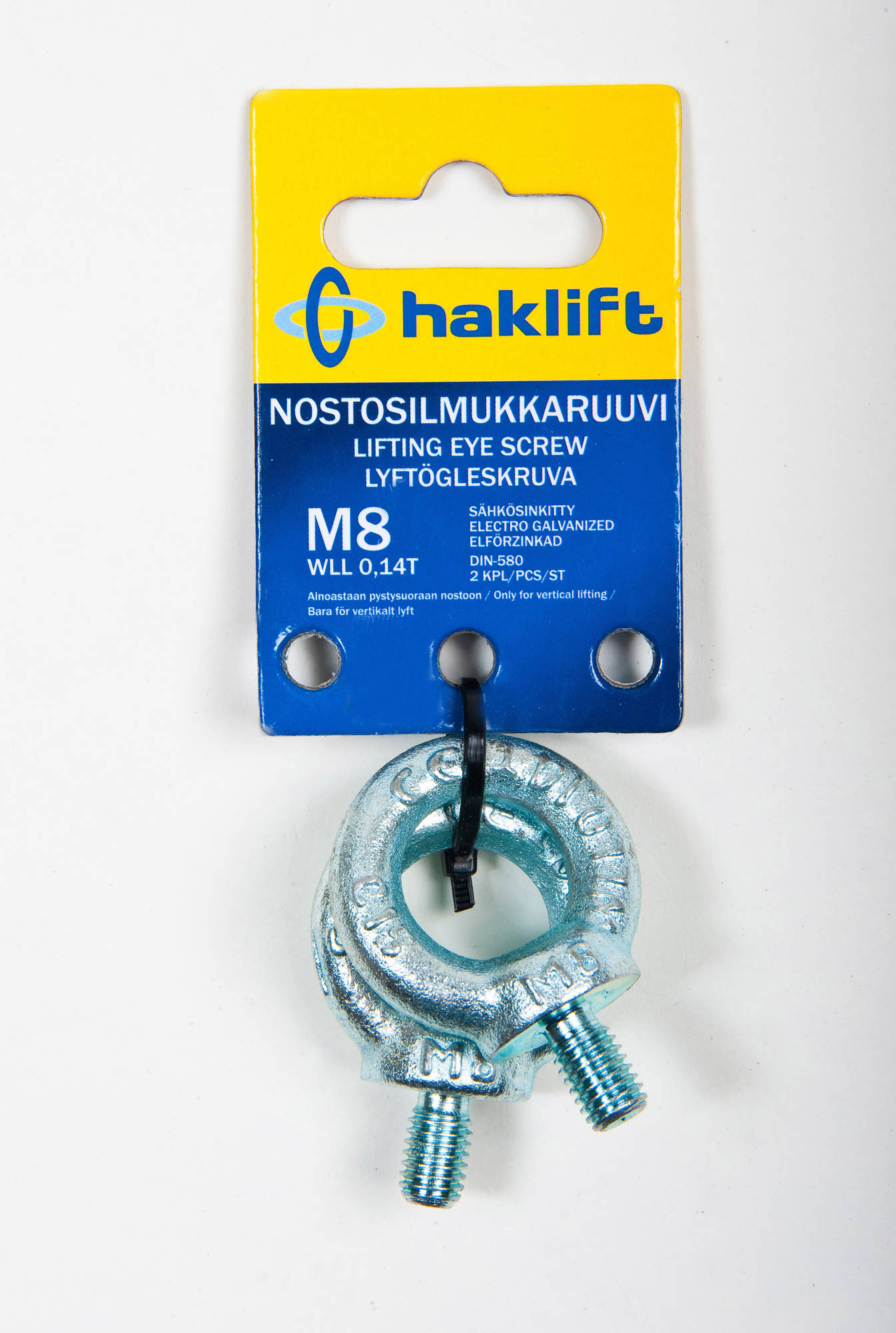 Haklift nostosilmukka ruuvilla 8mm 2kpl - Hammer verkkokauppa