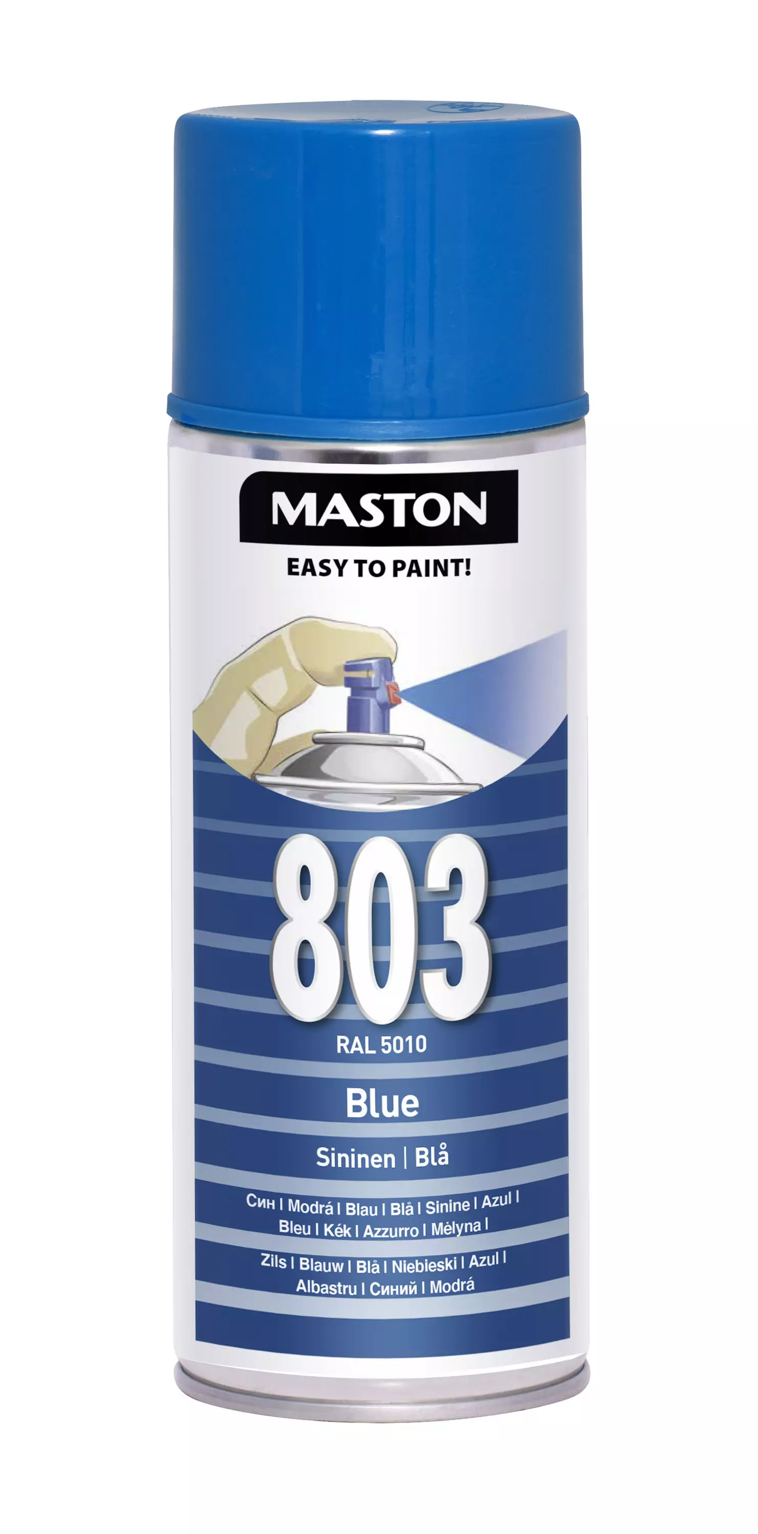 Maston spraymaali 100 - Sininen 803 RAL5010 400ml - Hammer verkkokauppa