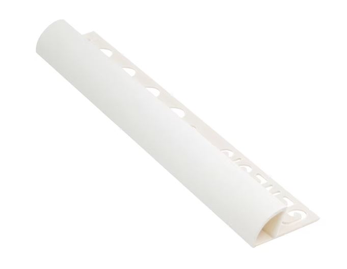 Laattalista muovi pyöreä 10mm valkoinen 250cm - Hammer verkkokauppa